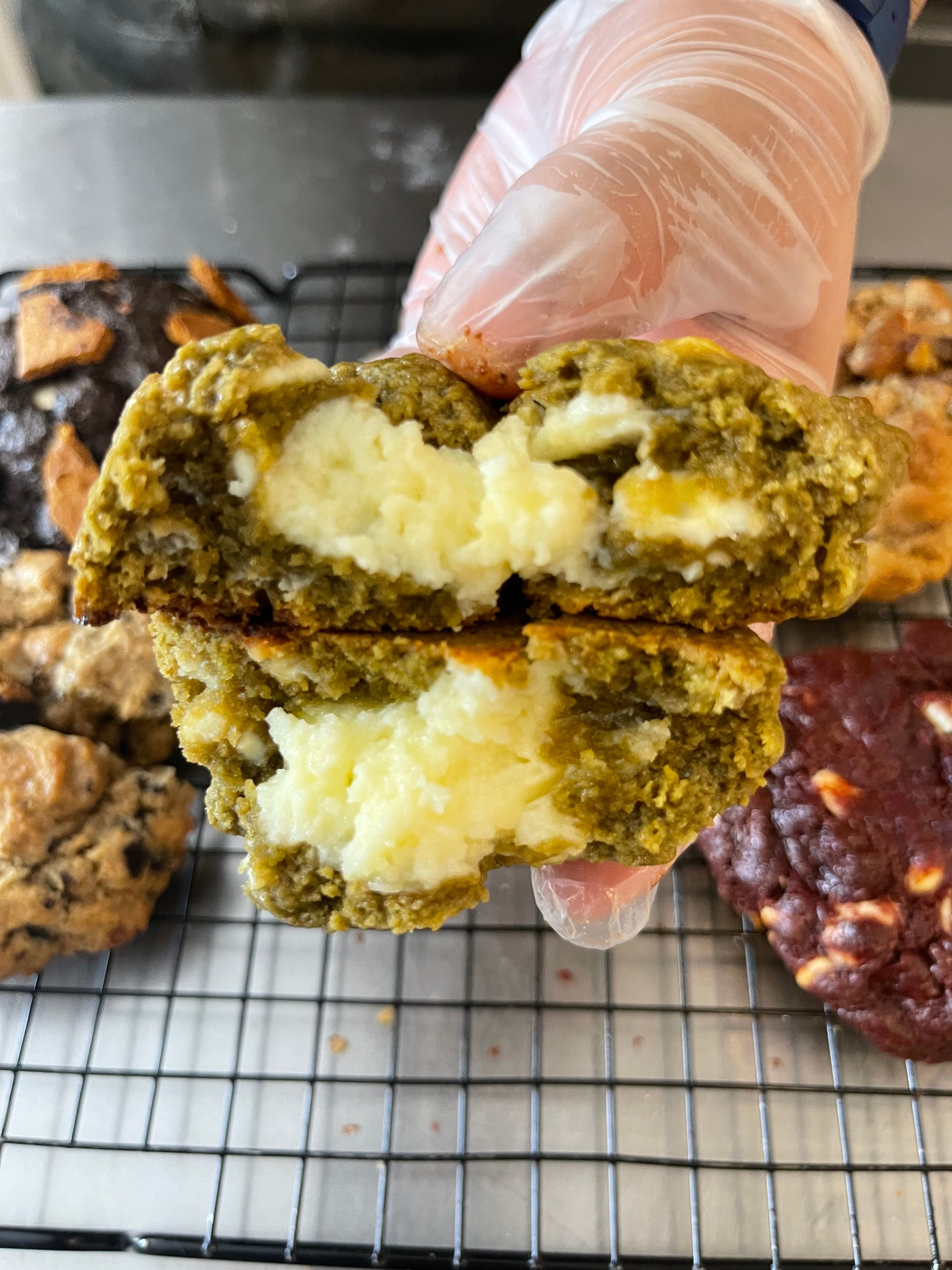 Matcha with Cream Cheese Filling – Little Luna's Bakeshop